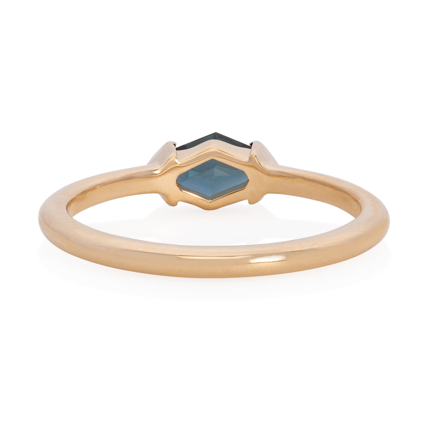 OOAK Half Bezel Octagon Sapphire Ring - SOLD