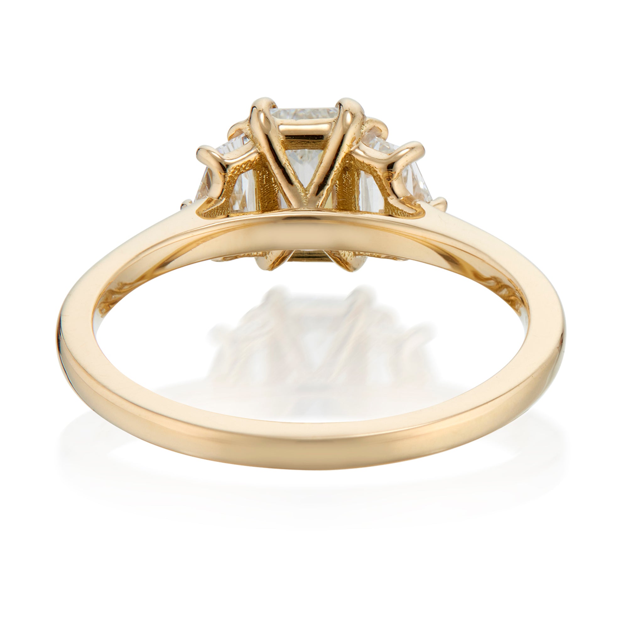 One-of-a-Kind Emerald and Cadillac Cut Diamond Ring